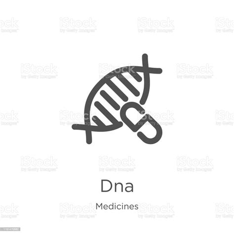 從藥物收集的 Dna 圖示載體細線 Dna 輪廓圖示向量插圖大綱細線 Dna 圖示用於網站設計和移動應用開發向量圖形及更多健保和醫療圖片