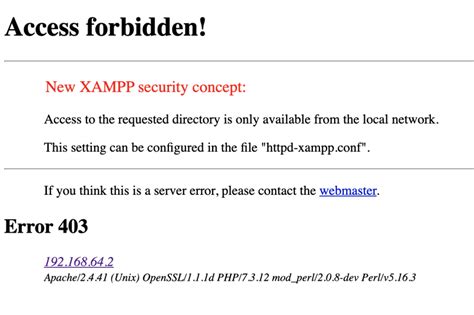 How To Fix Error Forbidden Access New Xampp Security Concept On