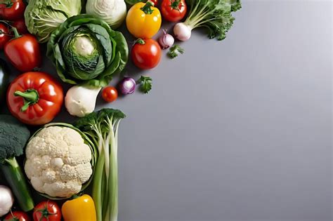 Premium Photo Vegetable In Copyspace Background Concept Big Blank Space