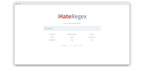GitHub Geongeorge I Hate Regex The Code For IHateregex Io The Regex Cheat Sheet