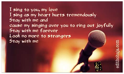 Stay With Me Poem Edith Ohaja