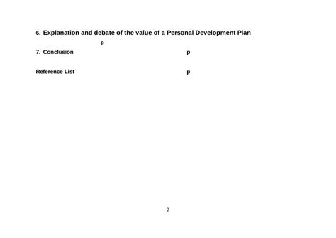 Report On Personal Development Personal Development Plan Desklib