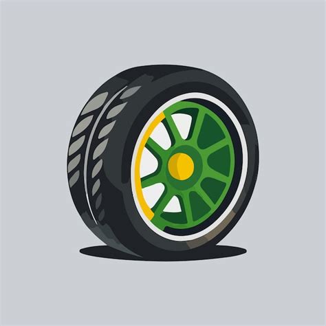 Ilustração do vetor de rodas de pneus de carro Vetor Premium