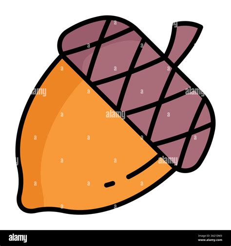 Acorn Autumn Chestnut Icon In Modern Style For Website Mobile Logo