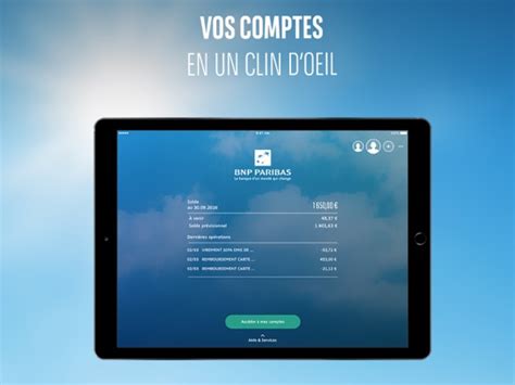 Télécharger Mes Comptes Bnp Paribas Pour Iphone Ipad Sur Lapp Store