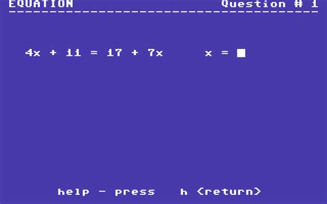 Equation 1982 C64 Game