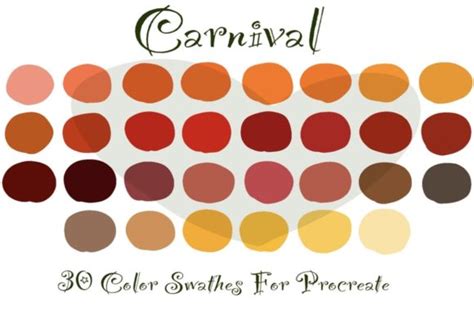 Color Palette Procreate Carnival Graphic By Supanan Pikul · Creative Fabrica
