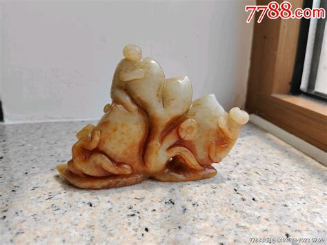 老和田玉灵猴献寿笔架摆件 和田玉 永一利7788收藏 收藏热线