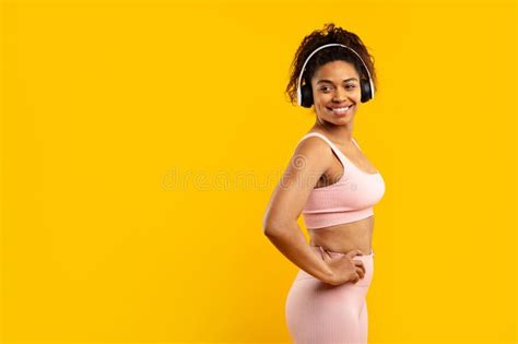 Woman Posing Hands On Hips With Fitness Attire Stock Image Image Of
