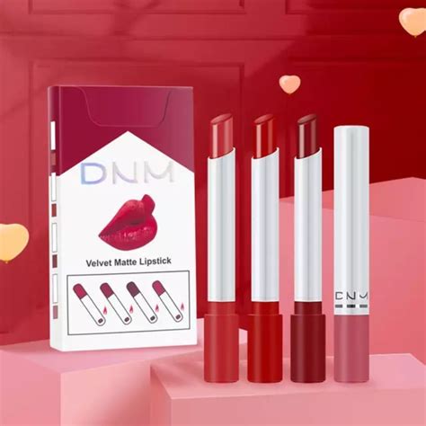 4pcsset Cigarette Lipstick Matte Velvet Long Lasting Waterproof Makeup