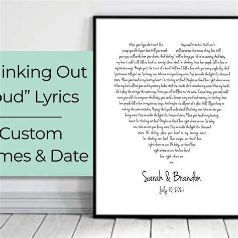 Ed Sheeran Song Lyrics Print Etsy