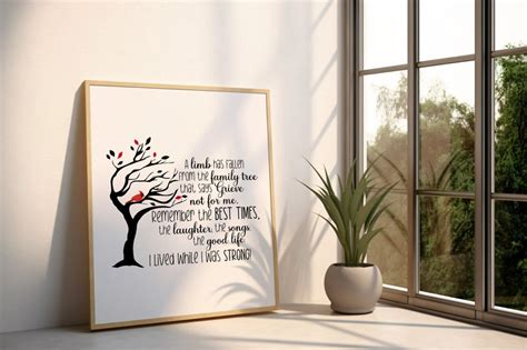A Limb Has Fallen SVG Cardinal Memorial Tree SVG I Am Always With You Tree Silhouette Red