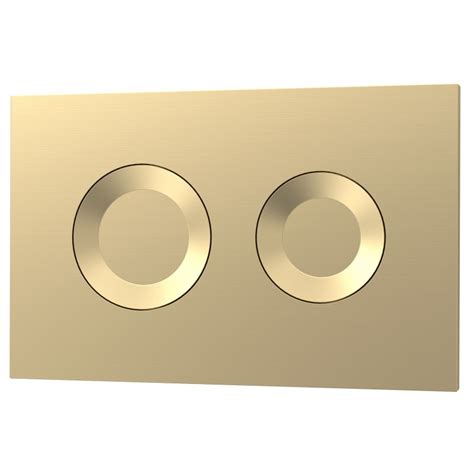 Brushed Brass Round Dual Flush Push Button