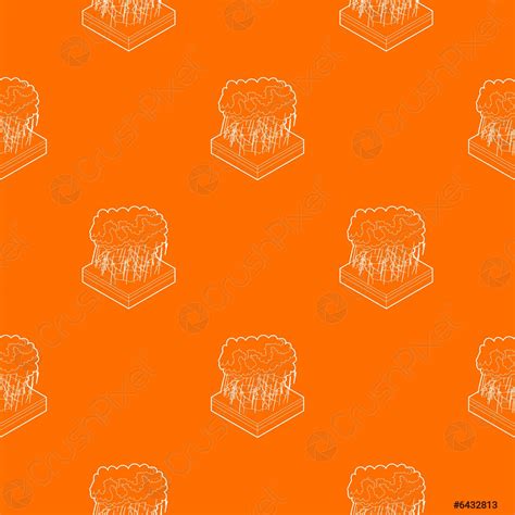 Thunderstorm Pattern Vector Orange Stock Vector 6432813 Crushpixel
