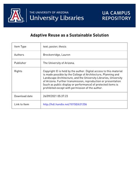 Adaptive Reuse As A Sustainable Solution Docslib