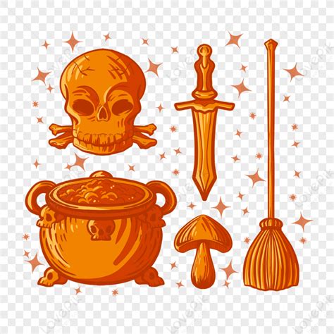 빗자루와 단 검 일러스트 추상 신비한 마녀 조합 클립 아트희생요약 Png 일러스트 무료 다운로드 Lovepik
