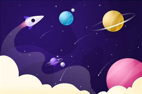 행성들의 하늘 최고 품질 배경