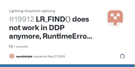 Lrfind Does Not Work In Ddp Anymore Runtimeerror No Backend Type