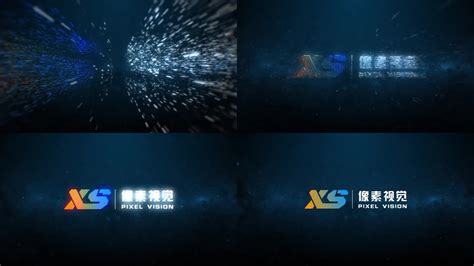 粒子汇聚logoae模板下载