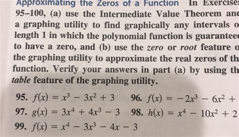 Solved Approximating The Zeros Of A Function In Exercise