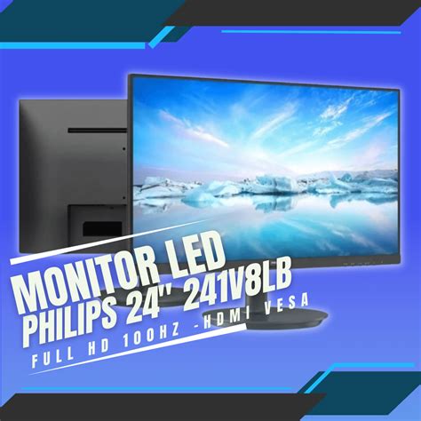 Monitor Philips 241v8lb Led 100hz Fullhd Hdmi Vesa Quadra Computer