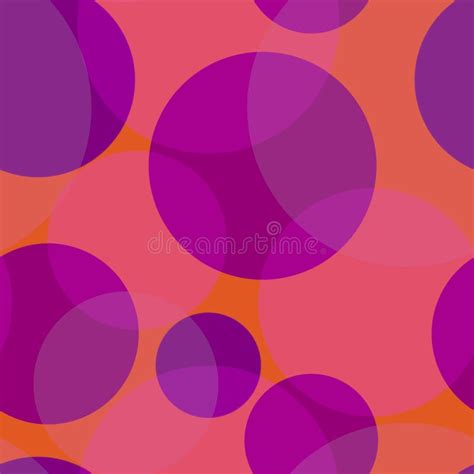 Seamless Pattern Of Randomly Arranged Circles Lilac Pastel Shades Stock