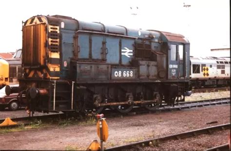 Class 08 No 08668 In Blue At Cardiff Canton £2 20 Picclick Uk