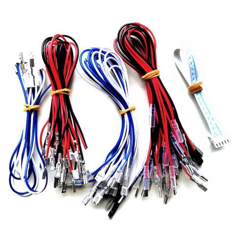 One 2 8mm Female Connector Push Button Cable 4 8mm Joystick Wire Zero Delay Board Hitbox