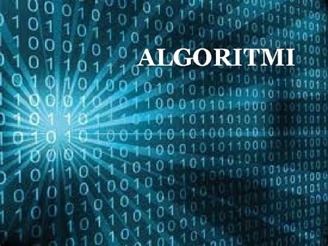 Algoritmi A Definizione Di Algoritmo Lalgoritmo Un Insieme