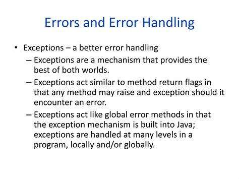 Exception Handling In Javappt
