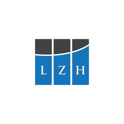 Lzh Letter Logo Design On White Background Lzh Creative Initials