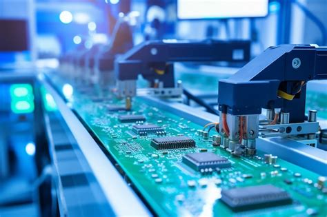 Premium Ai Image Component Installation And Quality Control Of Circuit Board Fully Automated