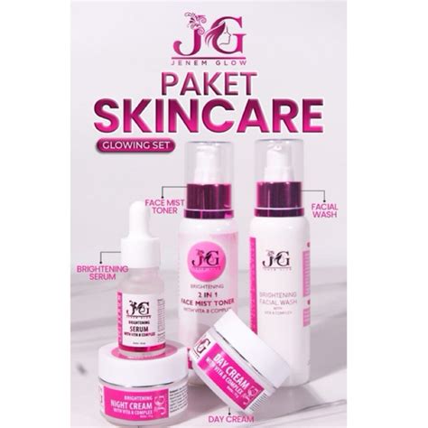 Jual Paket Skincare Whitening Wajah Glowing By Jenem Glow Perawatan