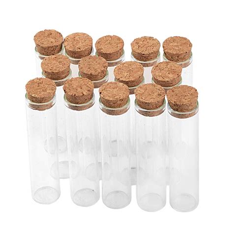 50개 18x80mm 13ml 코르크 유리 테스트 튜브 과학 실험에 적용 가능 명절 선물 캔디 스토어