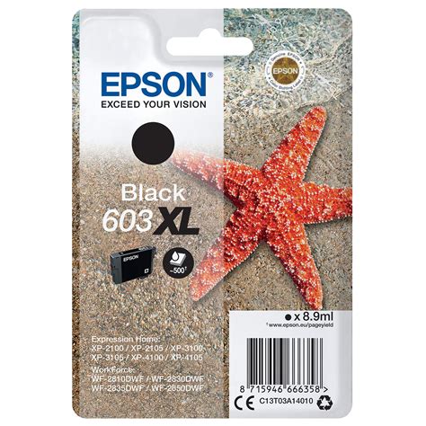 Epson Etoile De Mer 603XL Noir Blister C13T03A14010 Achat Cartouche Imprimante Epson Pour