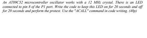 solved an at89c52 microcontroller oscillator works with a 12