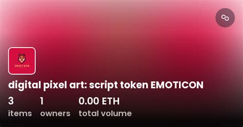 Digital Pixel Art Script Token Emoticon Collection Opensea