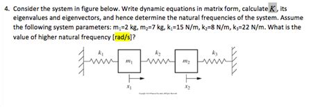 Solved 4 Consider The System In Figure Below Write Dynamic