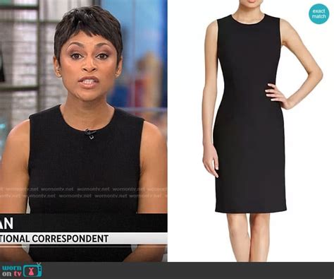 Wornontv Jericka Duncans Black Sheath Dress On Cbs Mornings Jericka