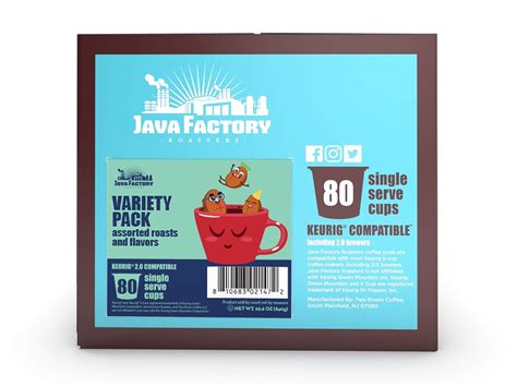 Java Factory Café de una taza para cafeteras Keurig K Cup Yaxa Colombia