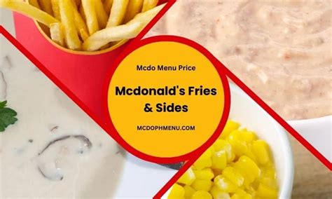 Mcdonalds Fries And Sides Mcdonalds Menu 2025 Philippines