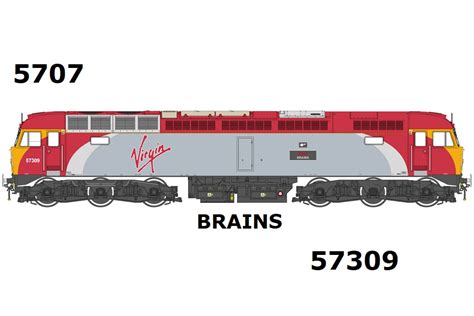 Heljan 5707 Class 57 57309 Brains In Virgin Trains Livery Olivias Trains
