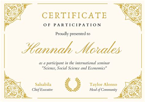 International Conference Certificate Templates