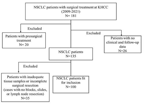 Flow Chart Elucidating The Inclusion And Exclusion Criteria Of Nsclc