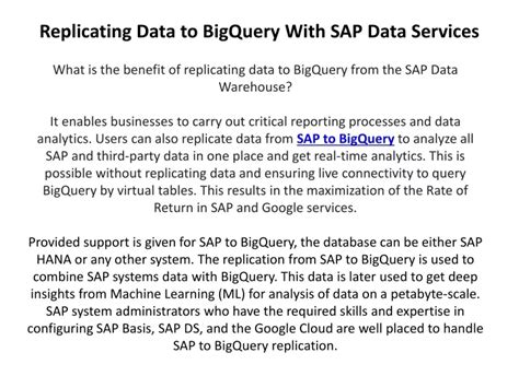 PPT SAP To BigQuery Ppp PowerPoint Presentation Free Download ID