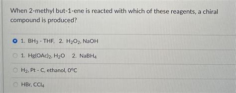 [answered] When 2 Methyl But 1 Ene Is Reacted With Which Of These Kunduz