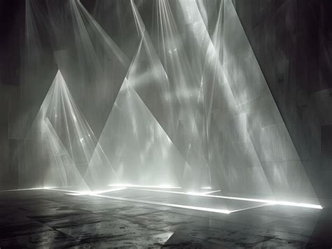 Premium Photo Futuristic Triangular Light Structures In Space