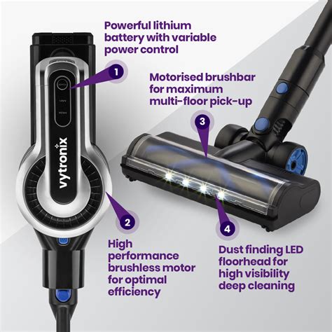 Vytronix L4rk Cordless Upright 3 In 1 Vacuum Cleaner 29 6v