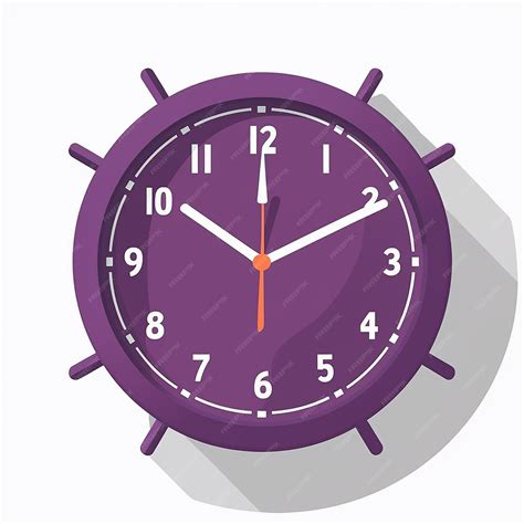 Premium Vector Flat Design Vector Clock On White Background