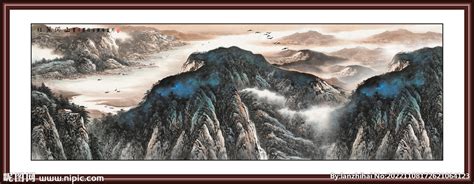 山水画设计图绘画书法文化艺术设计图库昵图网